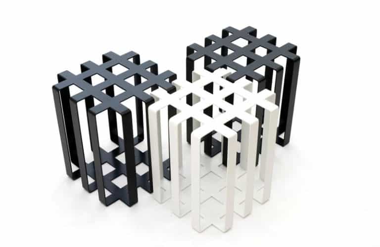 Ramen Sculptural Steel Stool - Vurni