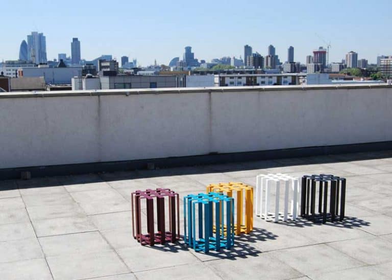 Ramen Sculptural Steel Stool - Vurni